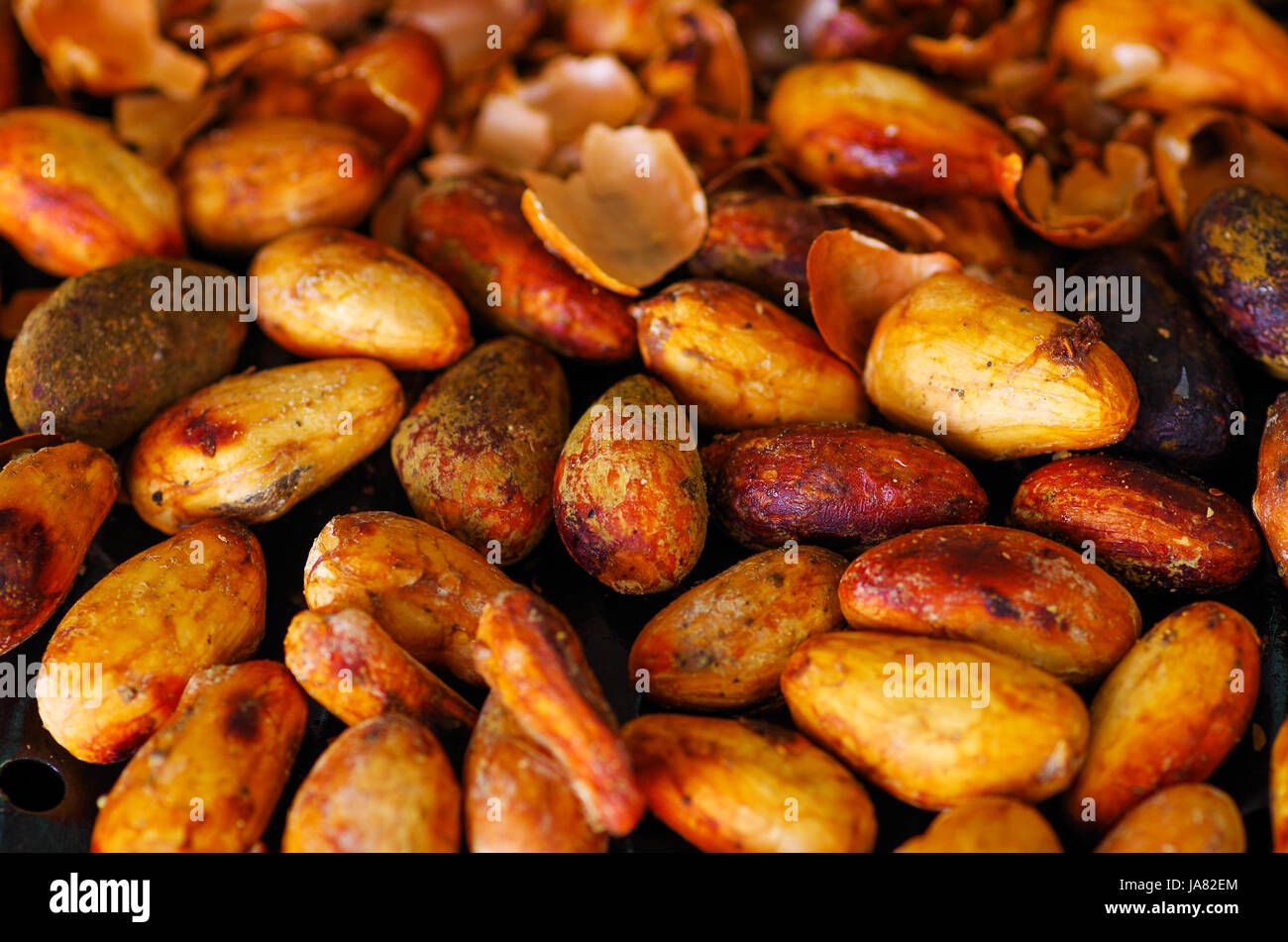 Close up of a dry cocoa beans Stock Photo - Alamy