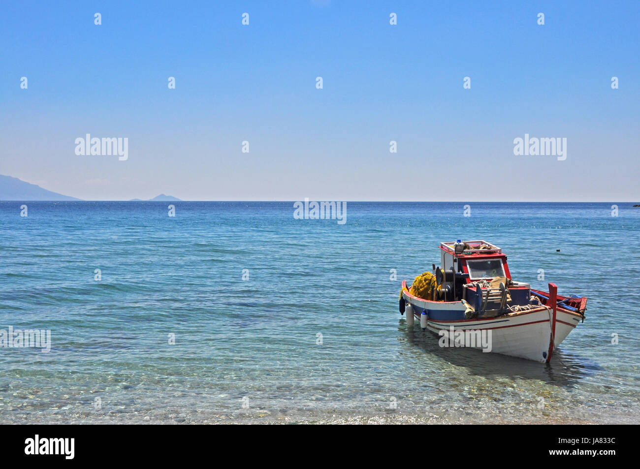 greece, fishing boat, salt water, sea, ocean, water, greek, rowing boat ...