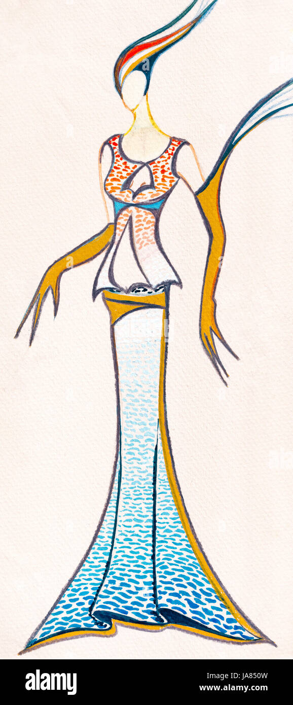 woman, blue, fashion, model, design, project, concept, plan, draft ...