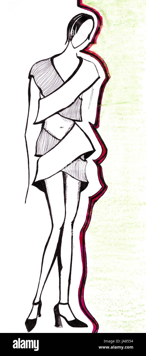 woman, fashion, model, design, project, concept, plan, draft, lady ...