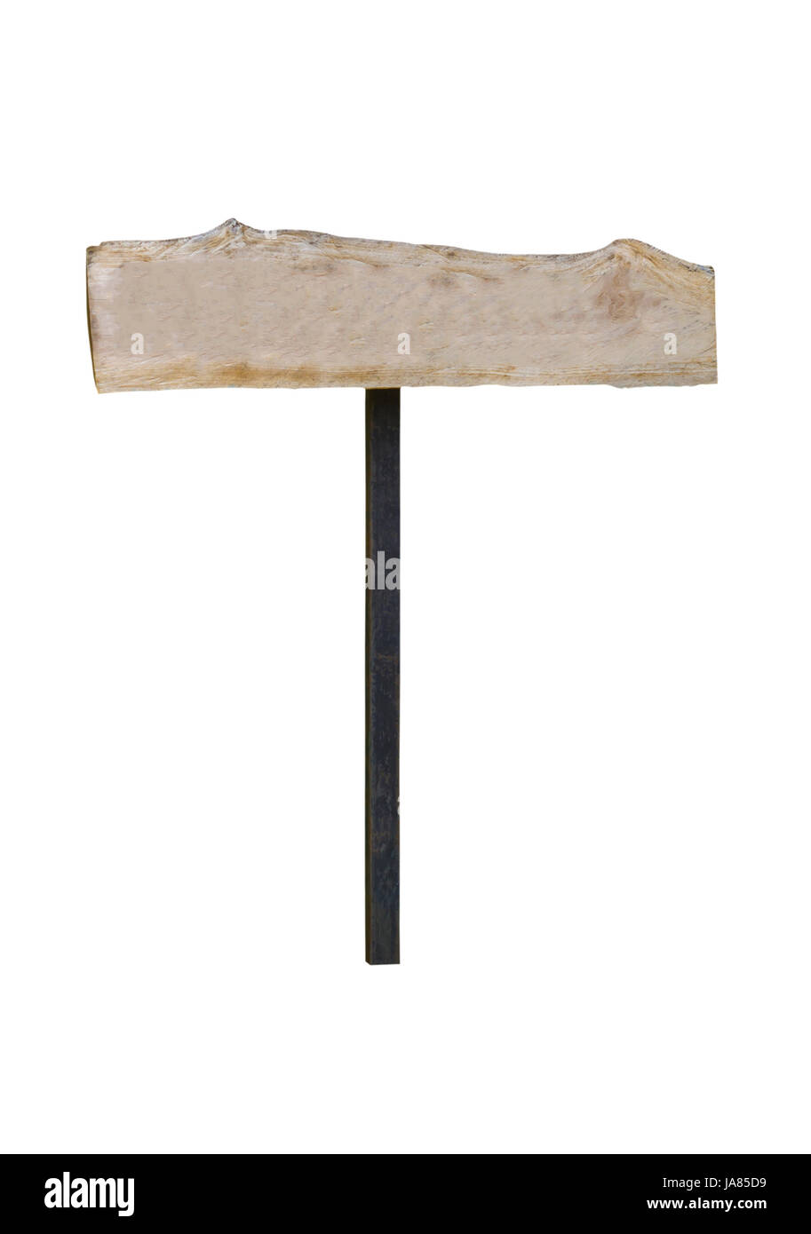 Blank wood sign isolated on white background Stock Photo - Alamy
