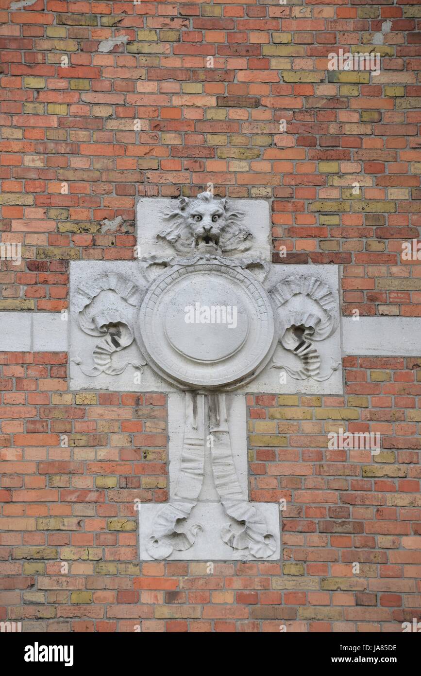 stone, cross, sculpture, facade, front, house, building, art, stone ...