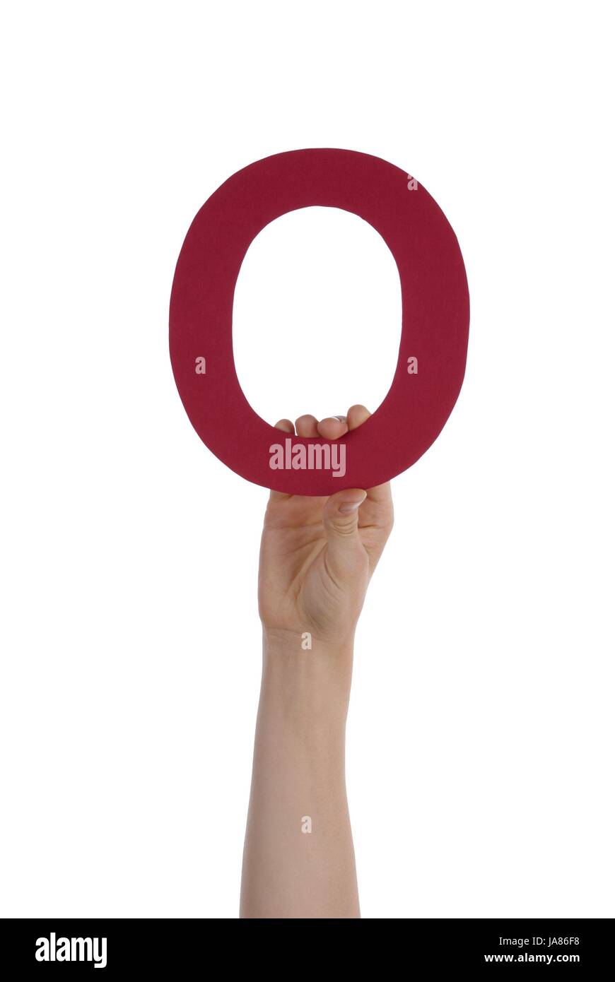 The Red Letter O, Isolated Stock Photo - Alamy
