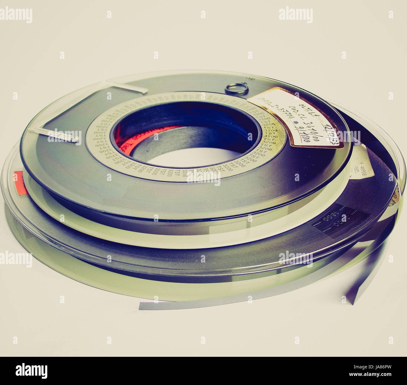 Vintage looking Magnetic tape reel for computer data storage Stock ...