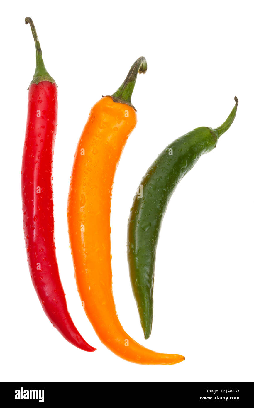 pepper, hot, chile, three, spicy, pod, chili pepper, chilli, chili ...