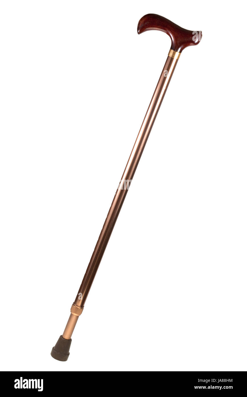 walking stick isolated on white Stock Photo - Alamy