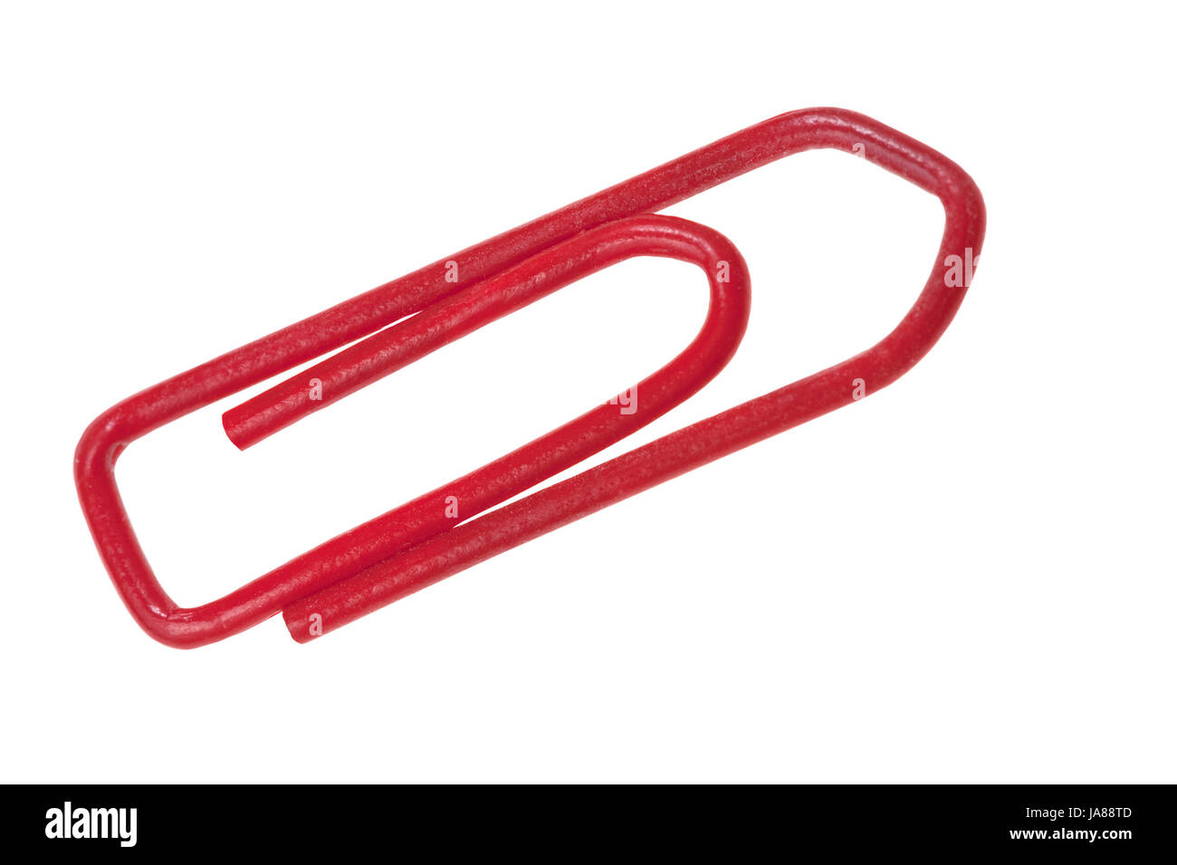 red plastic staple close-up Stock Photo - Alamy