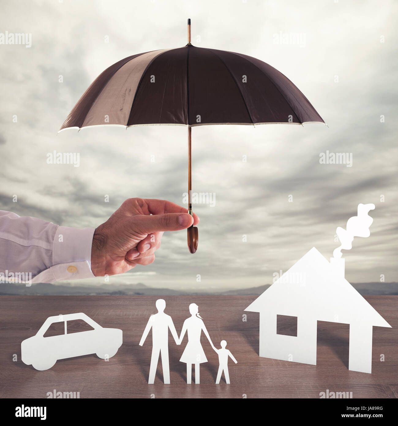 House family life insurance hi-res stock photography and images - Alamy