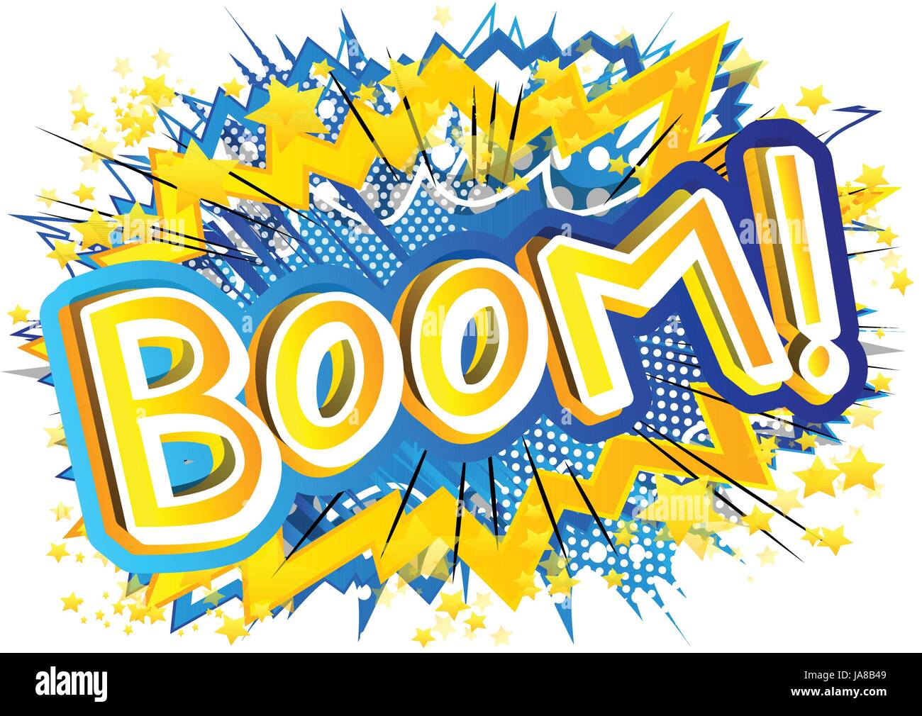 Boom! - Vector illustrated comic book style expression Stock Vector ...
