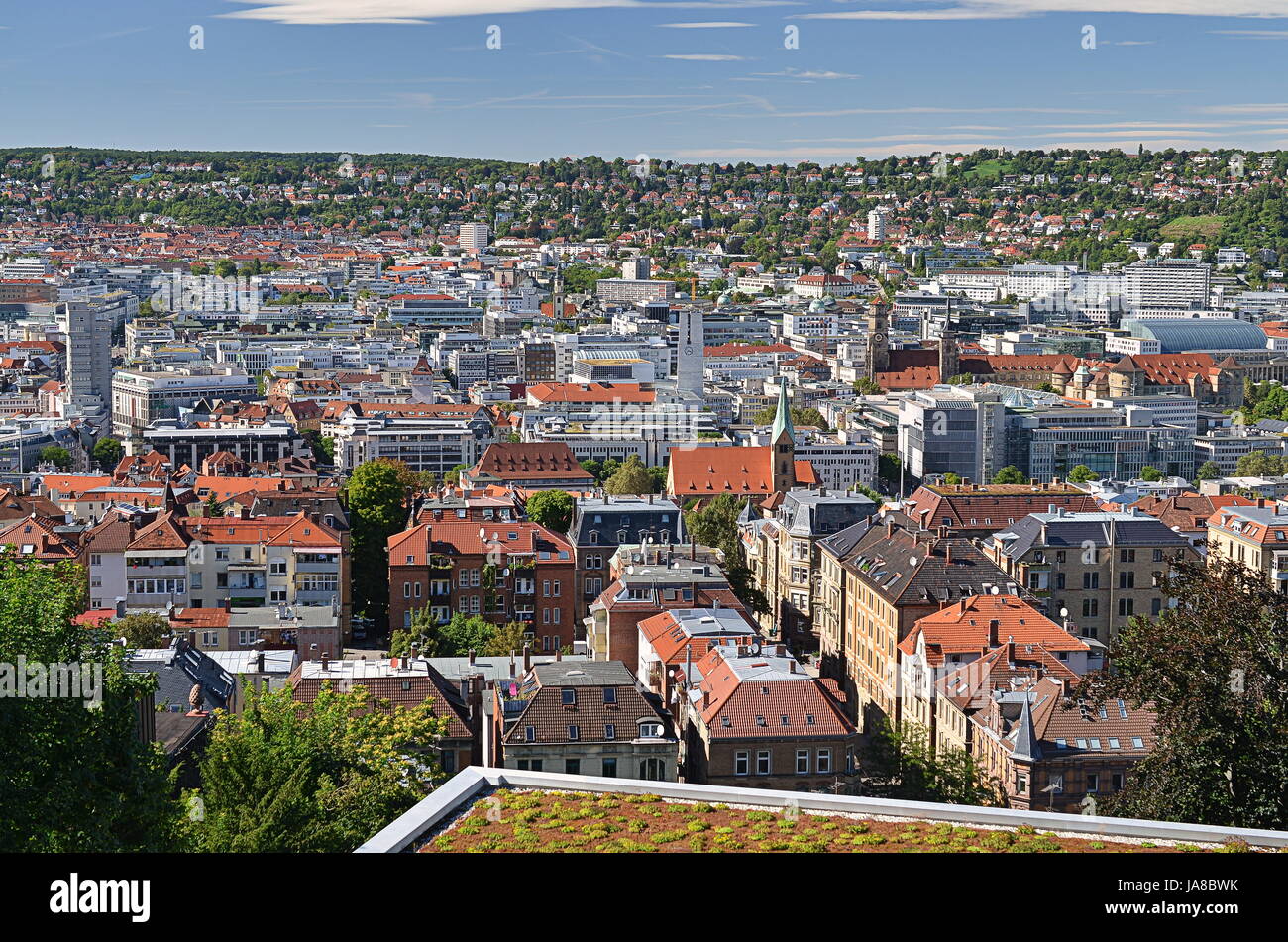 city, town, stuttgart, provincial capital, city view, house, building ...