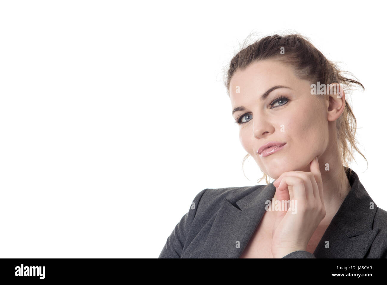 business woman thinking about something Stock Photo - Alamy