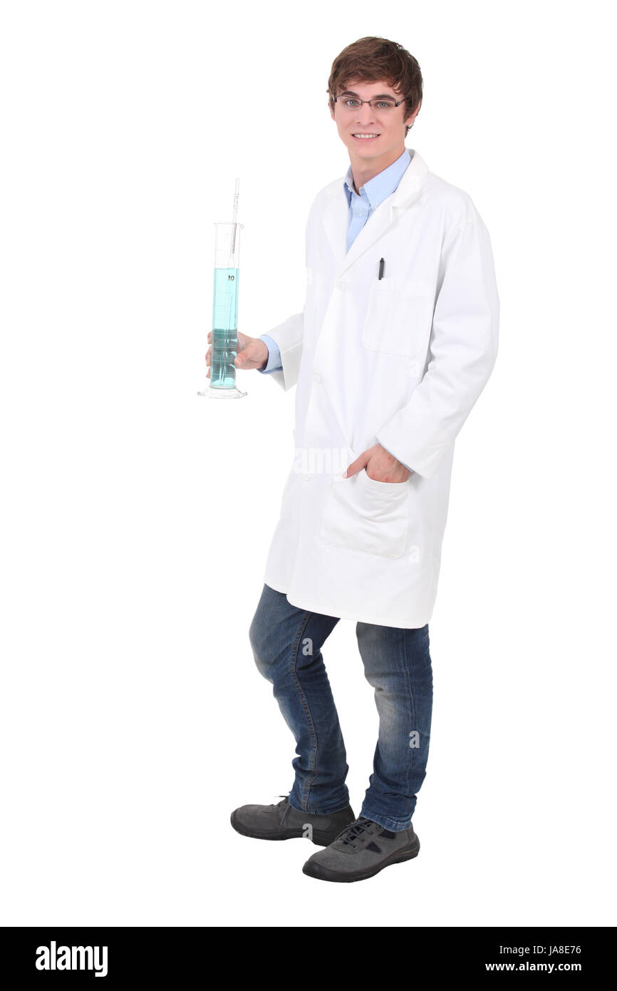science, laboratory, student, chemistry, assistant, coat, white, mantle ...