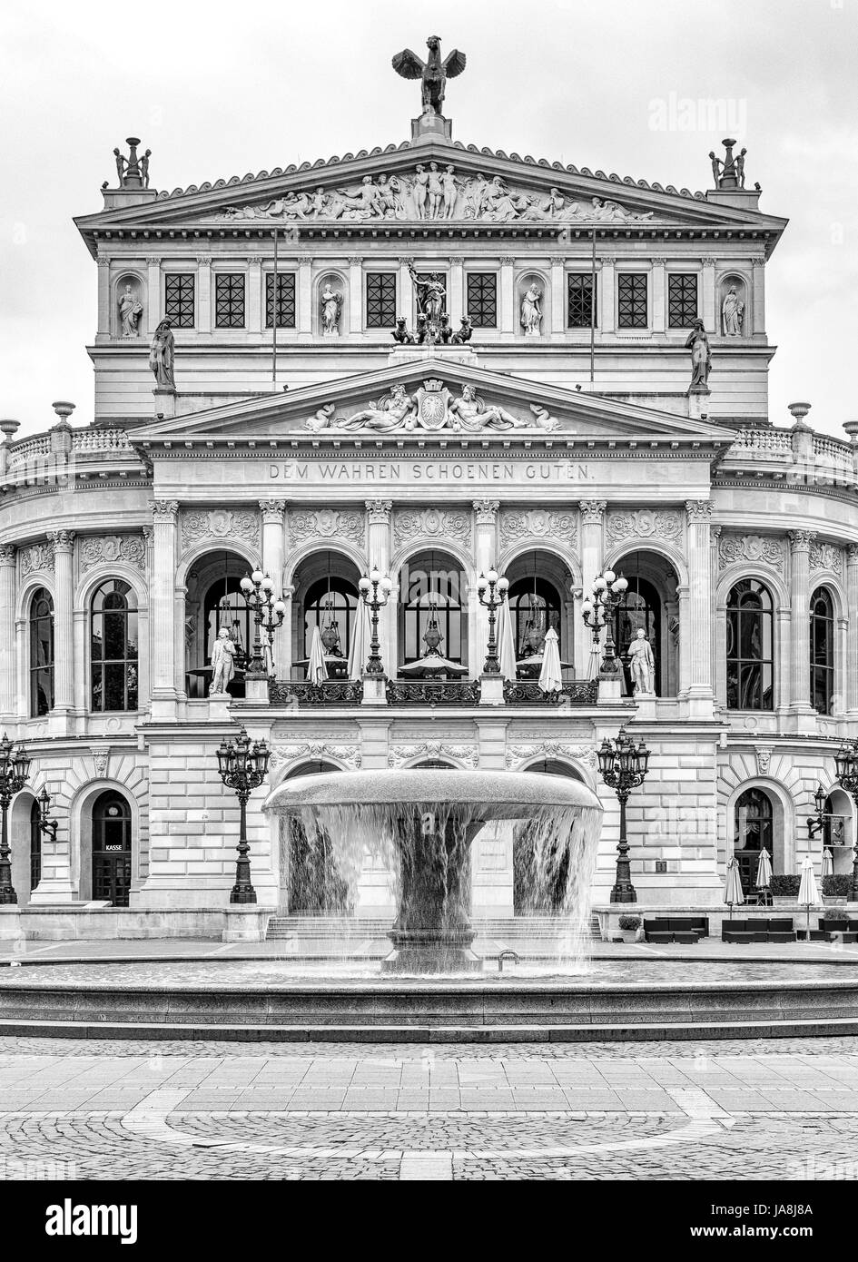 Frankfurt the old opera house Black and White Stock Photos & Images - Alamy