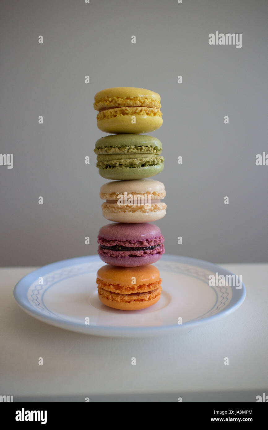 A stack of French macarons Stock Photo - Alamy