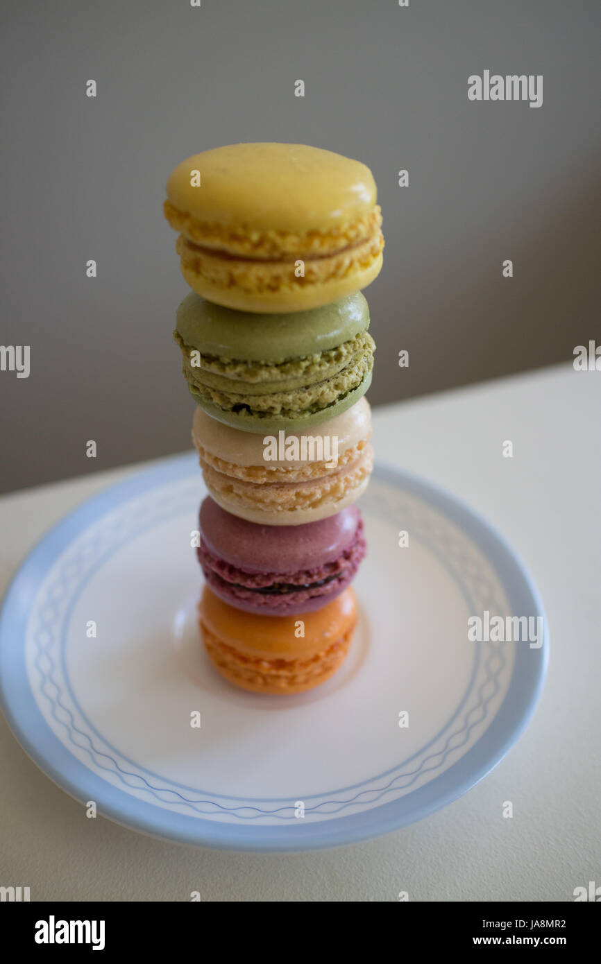 A stack of French macarons Stock Photo - Alamy