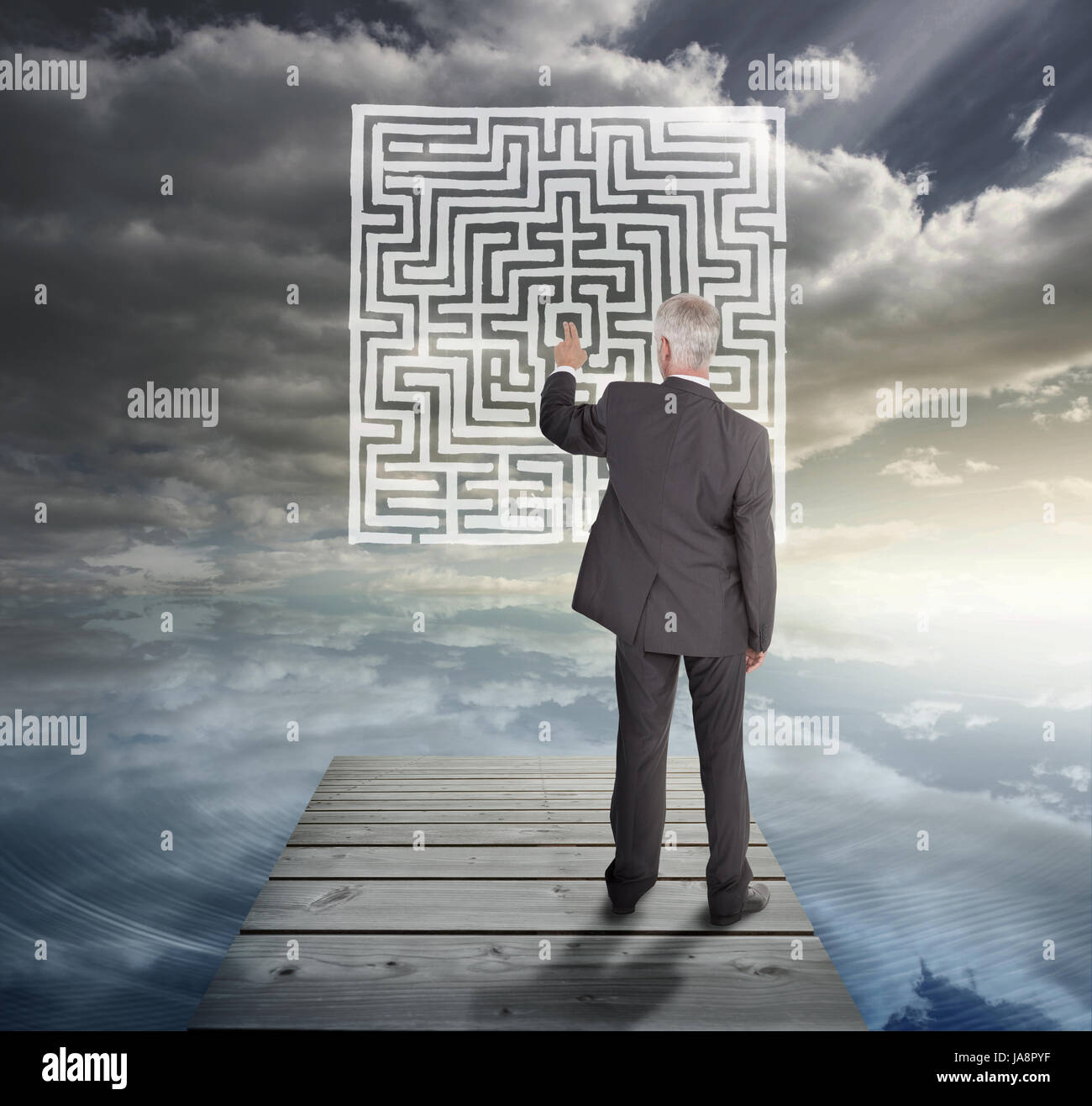 Elegant businessman standing bridge hi-res stock photography and images ...