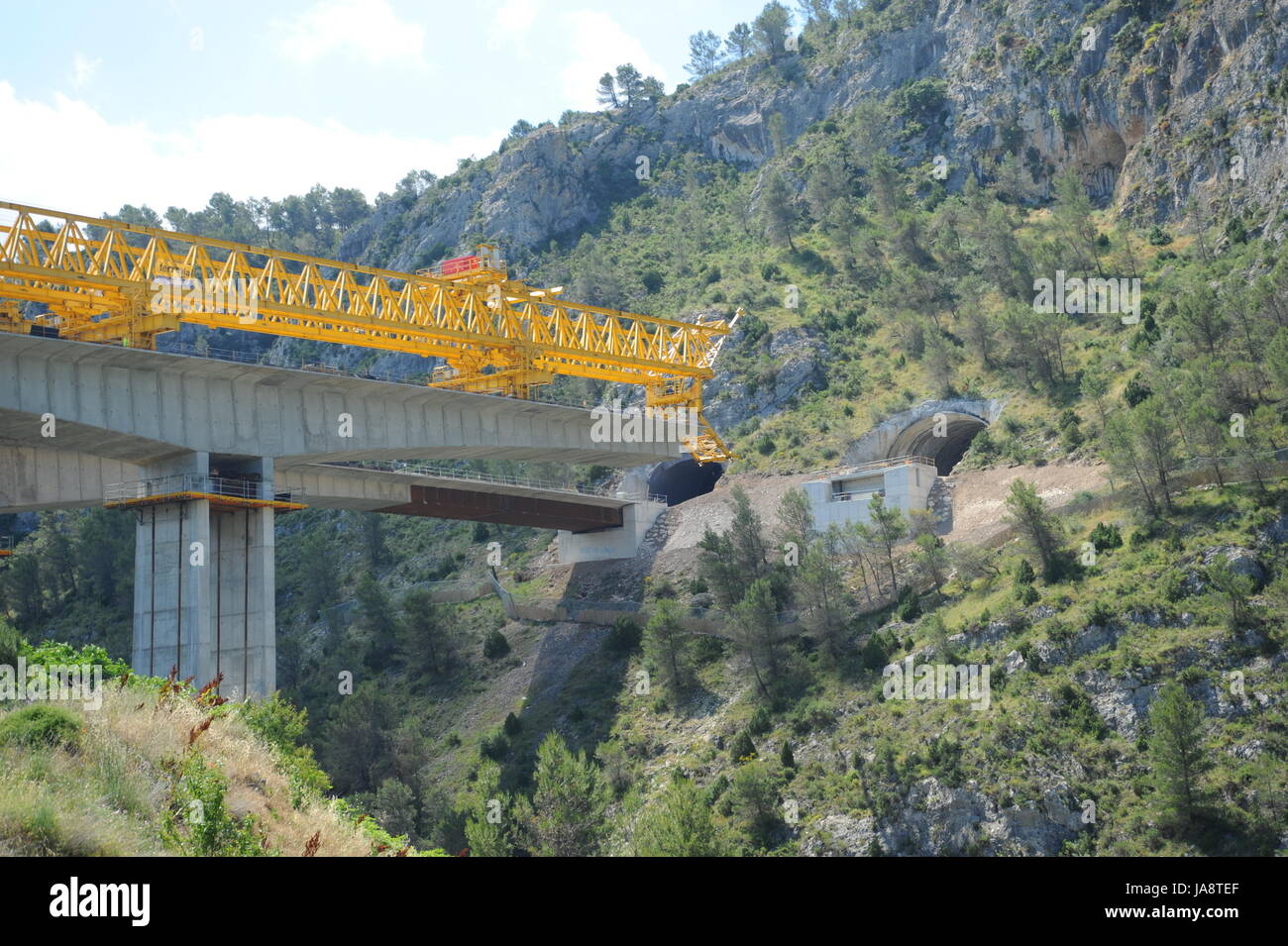 cantilever method,concrete bridge,spain Stock Photo - Alamy