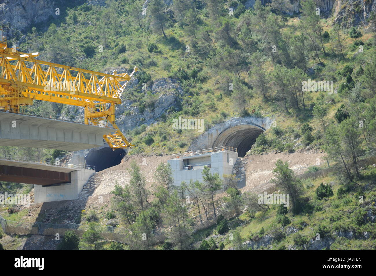 cantilever method,concrete bridge,spain Stock Photo - Alamy