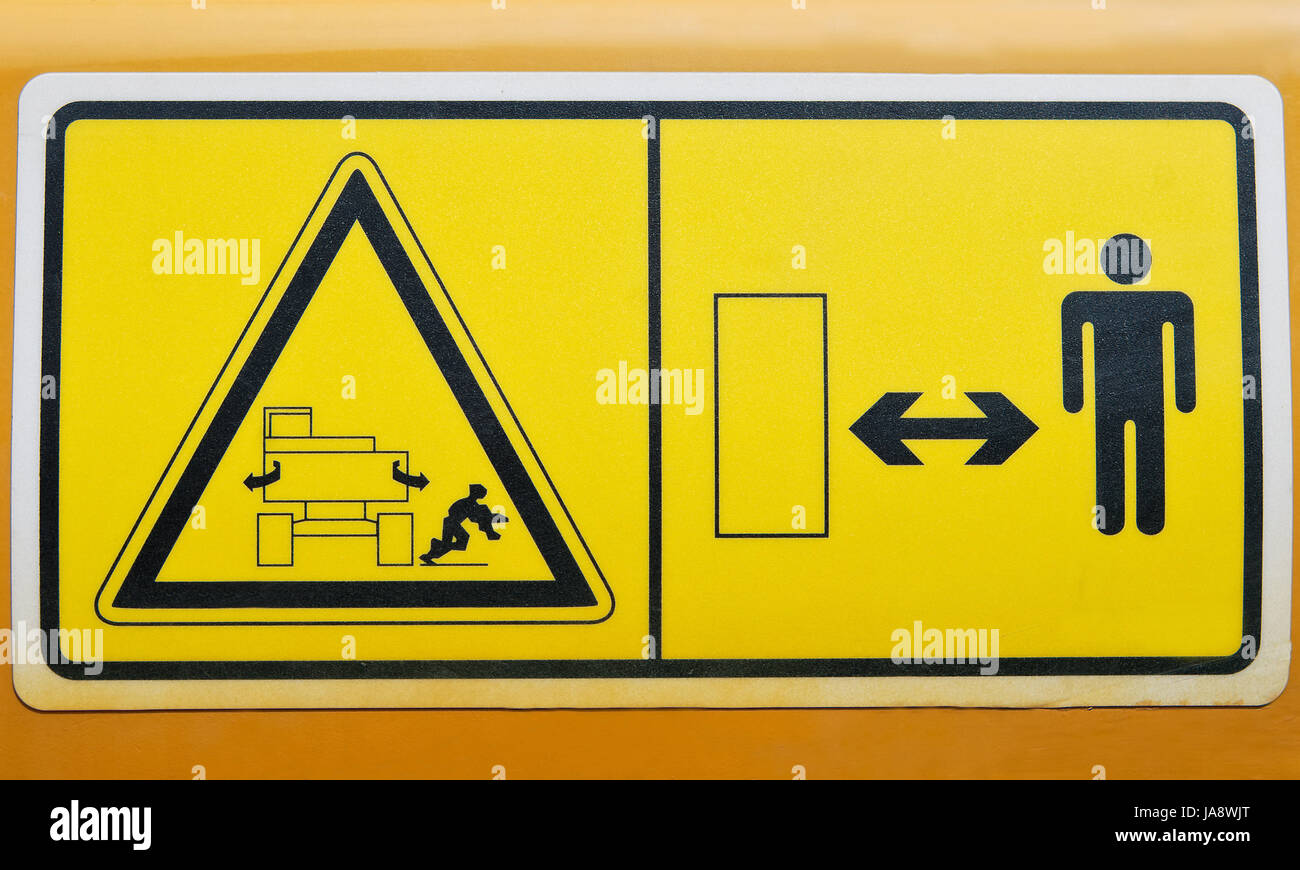 stickers warning sign Stock Photo - Alamy