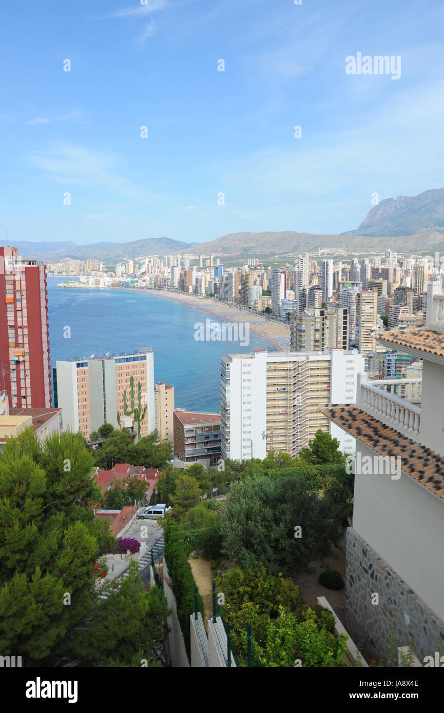 spain, coast, skyline, shore line, hispanic, spanish, blue, humans ...