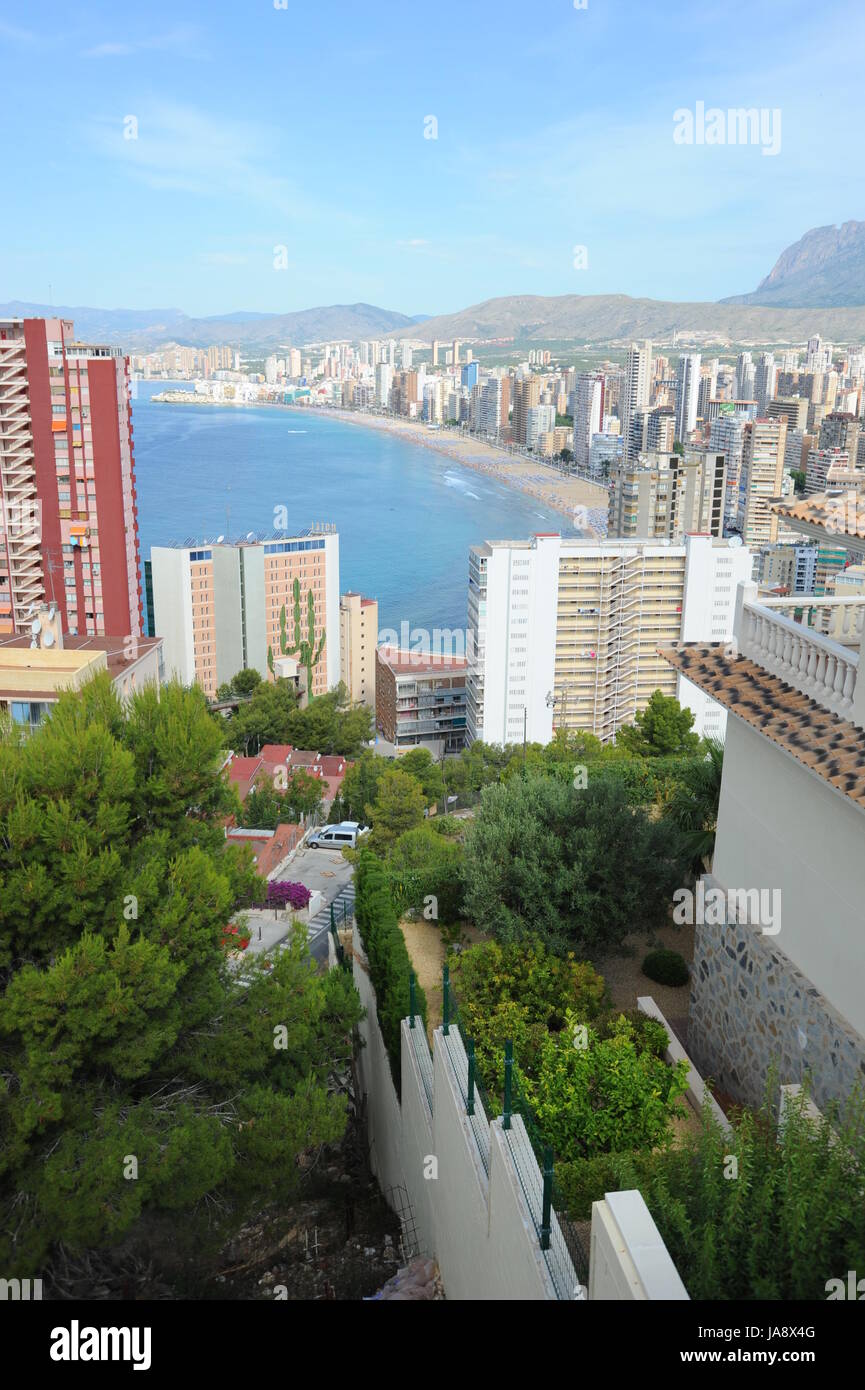 spain, coast, skyline, shore line, hispanic, spanish, blue, humans ...