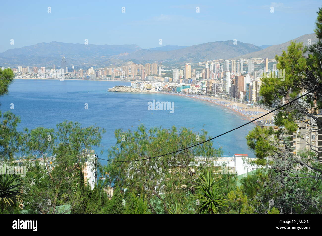 spain, coast, skyline, shore line, hispanic, spanish, blue, humans ...