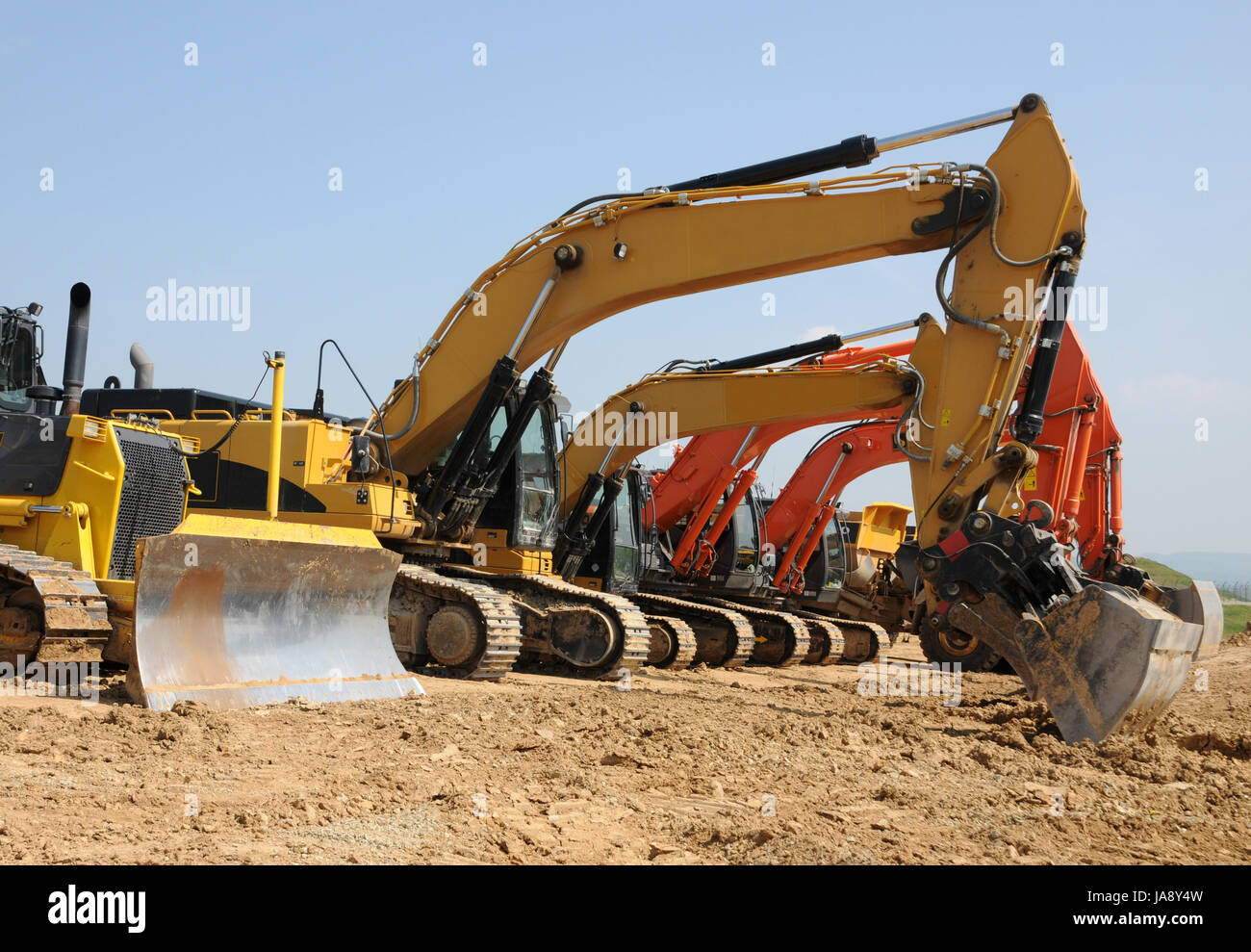 dredger, bulldozer, scoop, construction site, engine, drive, motor ...