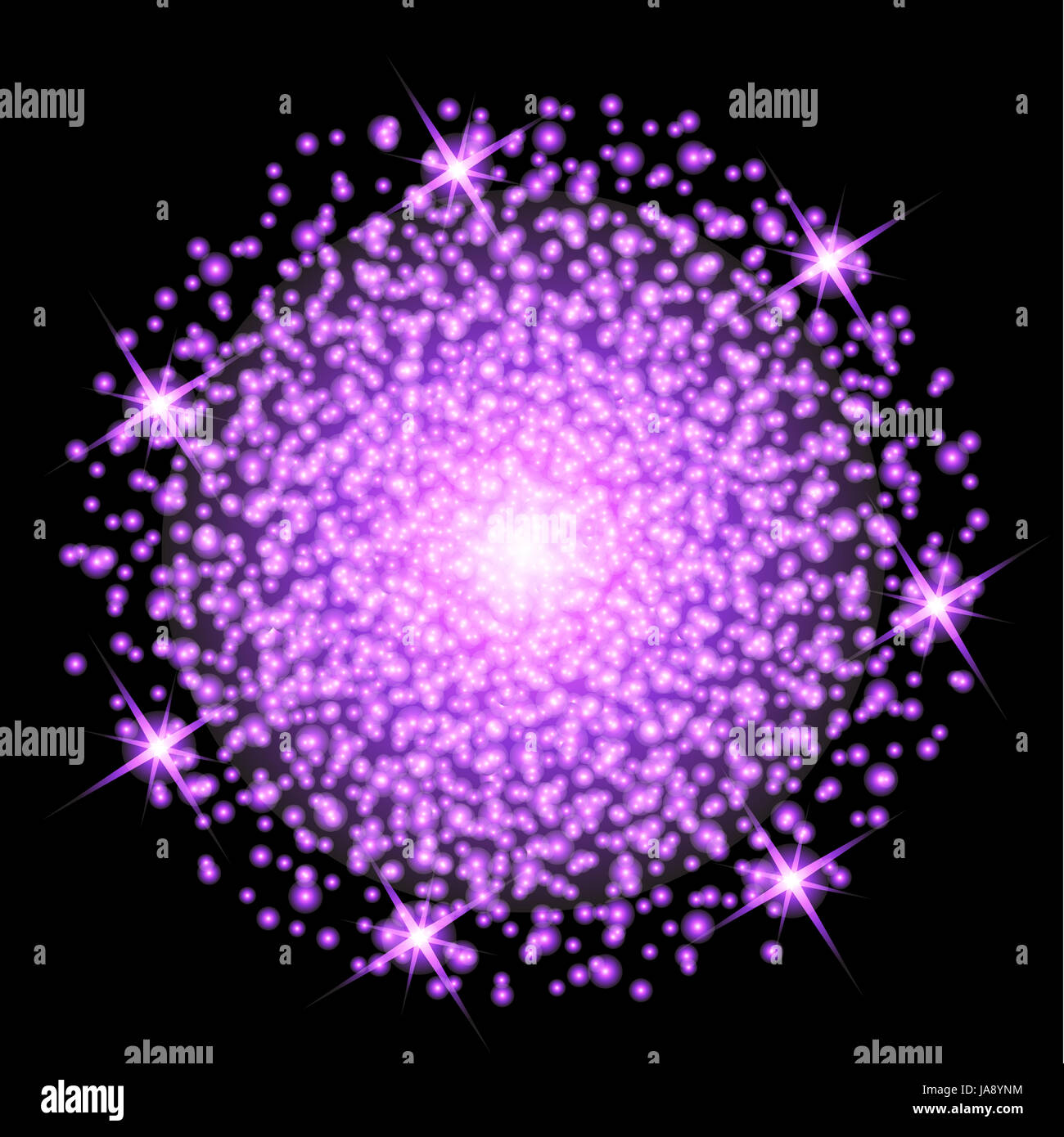 Abstract purple glow light effect. Vector illustration Stock Photo - Alamy