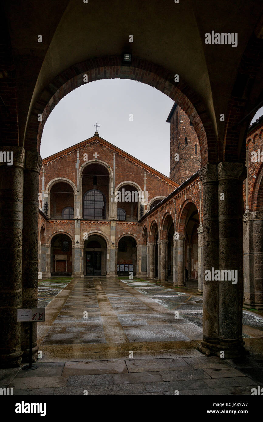Basilica of Sant'Ambrogio in Milan, Italy Stock Photo - Alamy