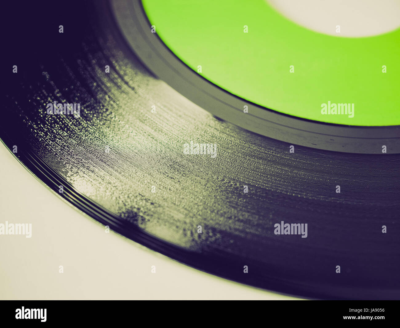 Vintage looking Detail of vinyl record (music recording support Stock ...