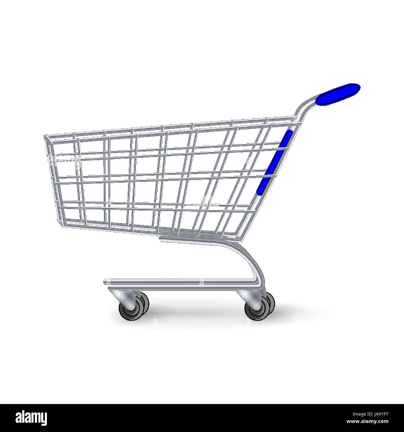 Empty shopping cart side view Stock Vector Images - Alamy
