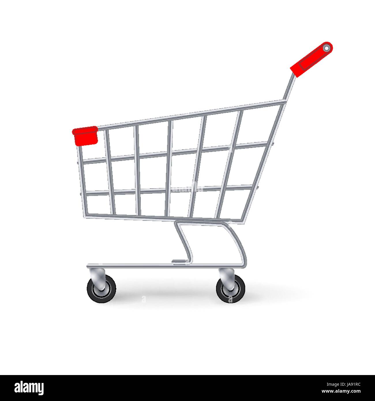 Empty shopping cart side view Stock Vector Images - Alamy