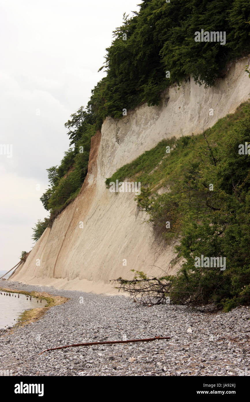 national park, coast, chalking rock, steep coast, reprove, chalk ...