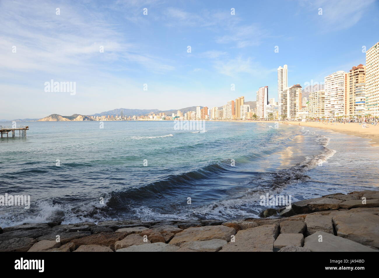 spain, coast, skyline, hispanic, spanish, blue, humans, human beings ...
