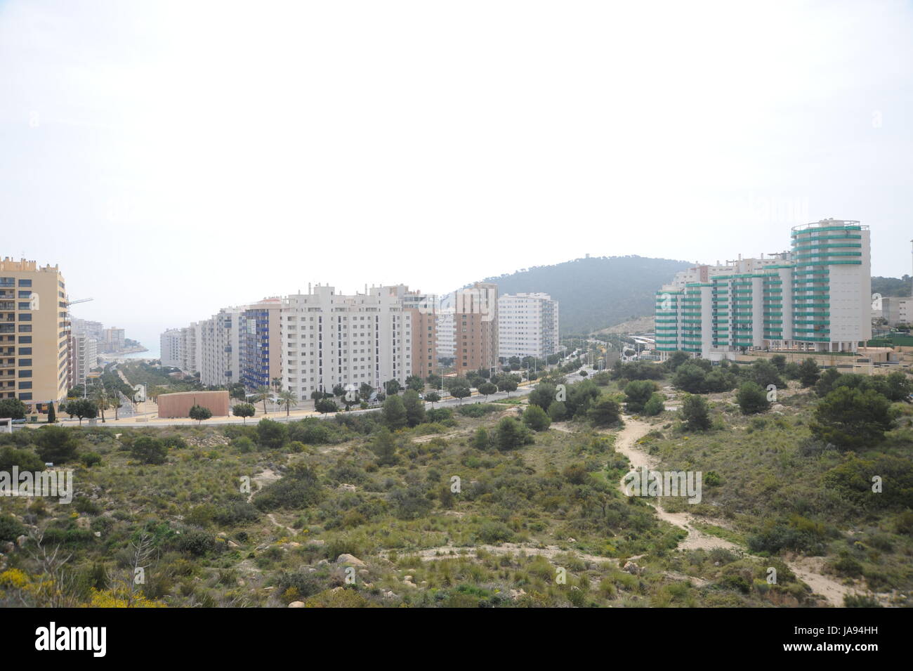 spain, coast, skyline, hispanic, spanish, blue, humans, human beings ...