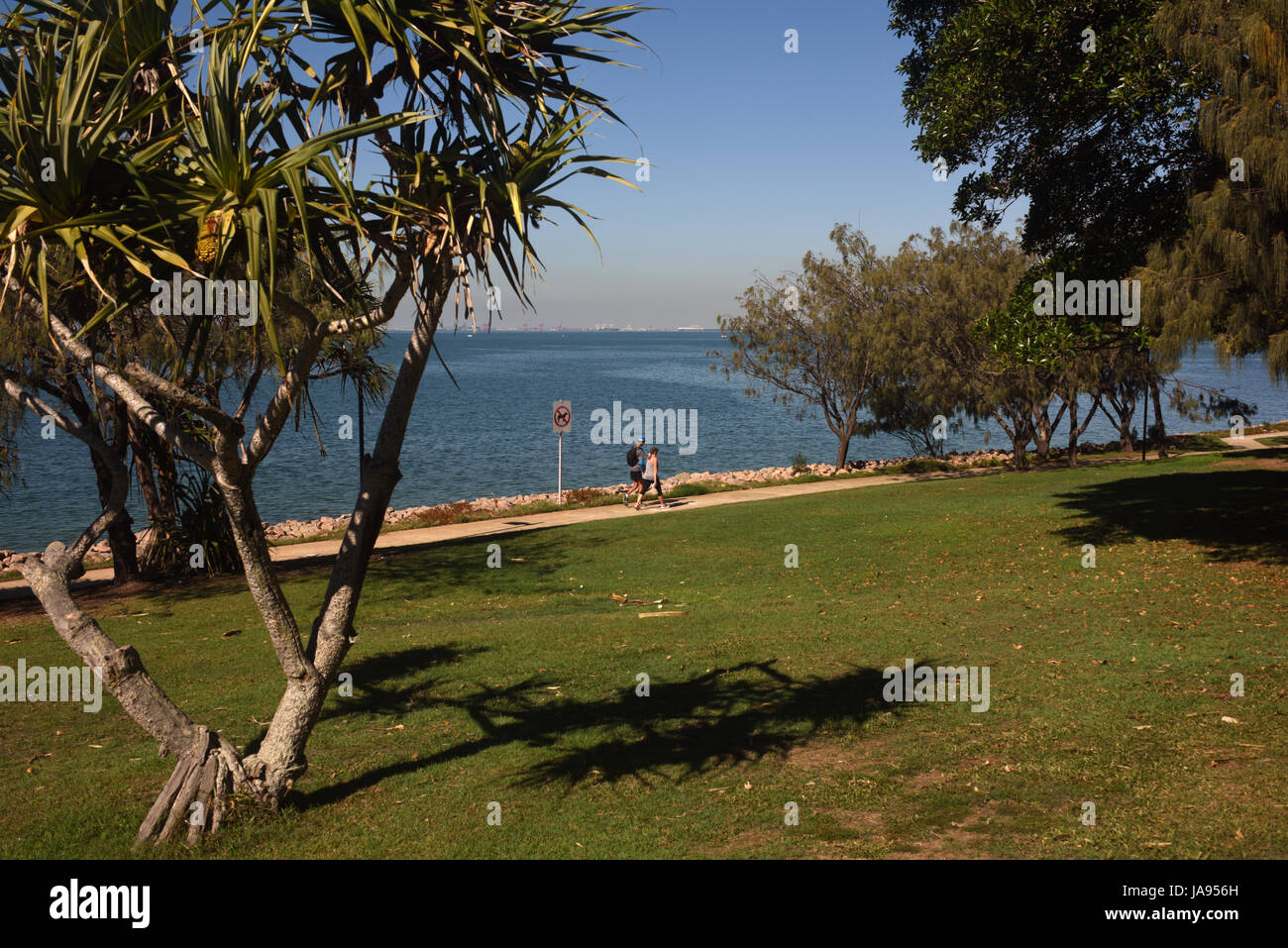 Woody Point, Redcliffe, Australia: Pathway along shores of Moreton Bay ...