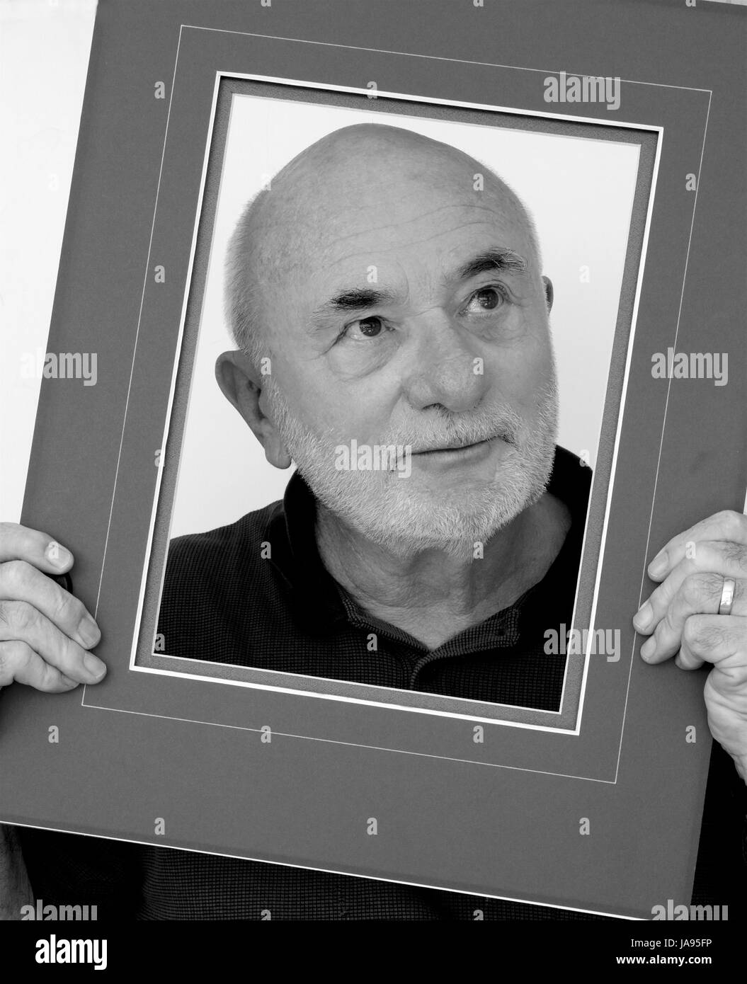 Man picture frame Black and White Stock Photos & Images - Alamy