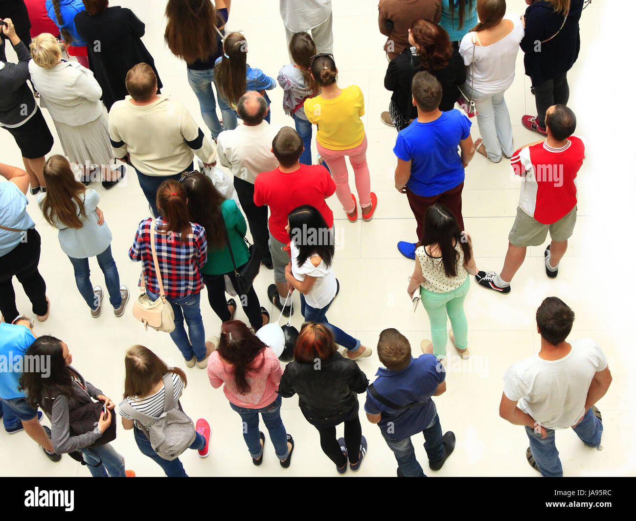 crowd of people on the white background Stock Photo - Alamy