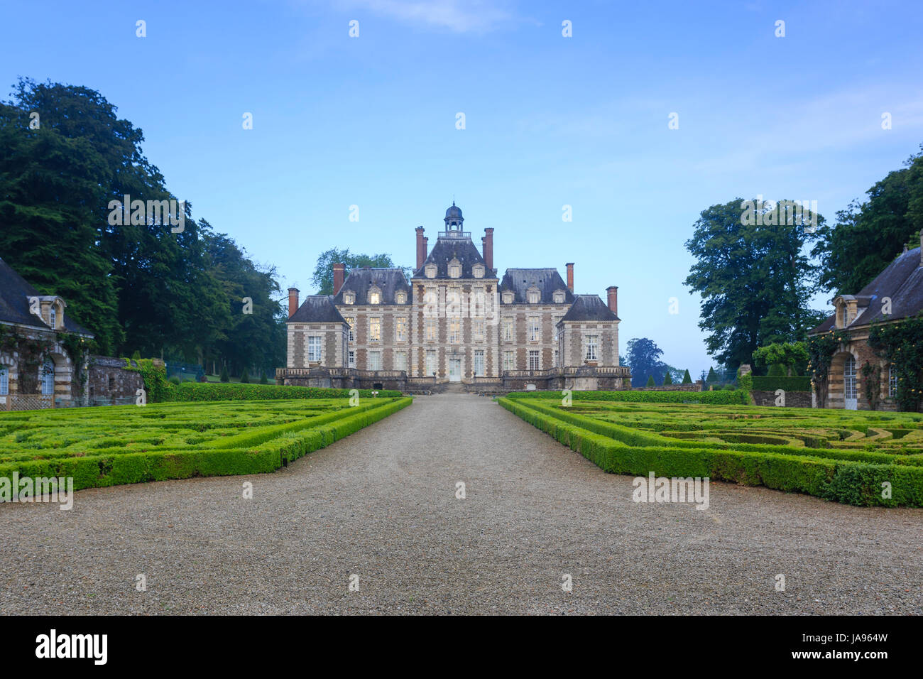 France, Calvados, Balleroy, castle of Balleroy at dawn Stock Photo - Alamy