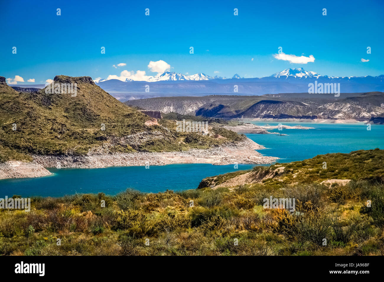 Beautiful Rio Diamante river flowing through northern Argentina Stock ...
