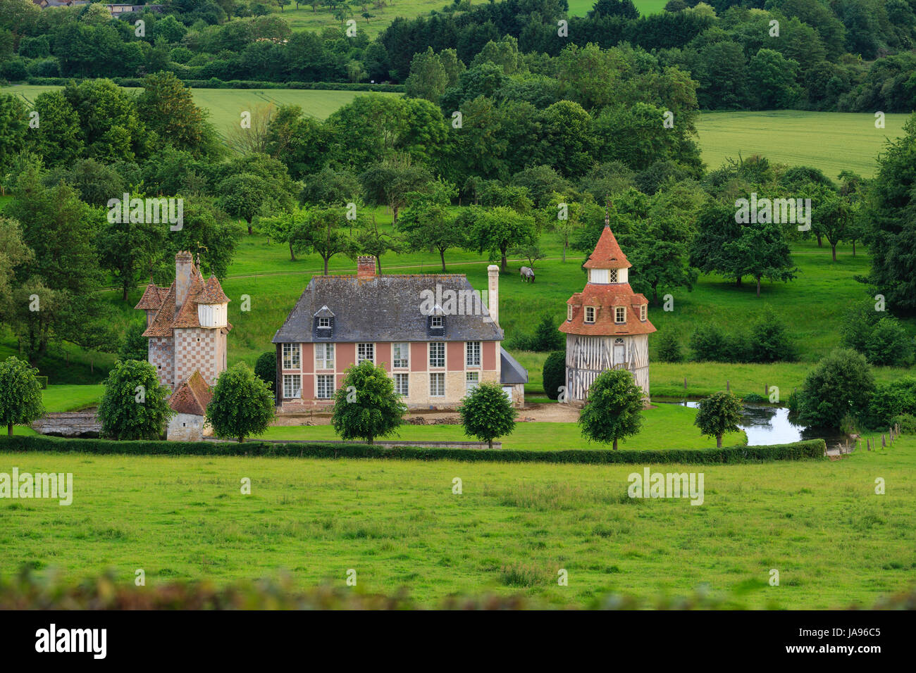 France, Calvados, Cambremer, Bais manor Stock Photo - Alamy