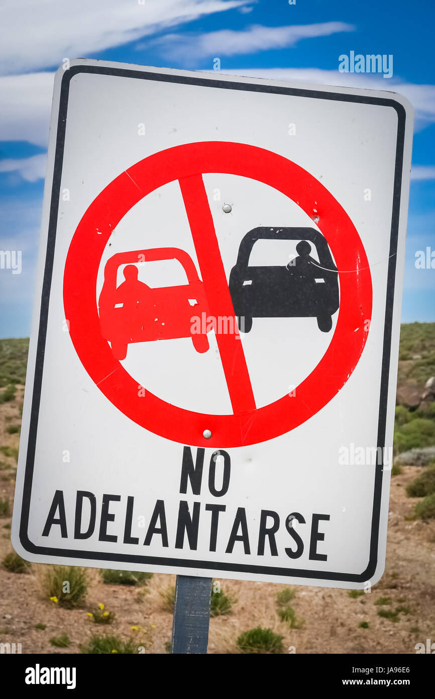 Overtaking prohibited road sign hi-res stock photography and images - Alamy