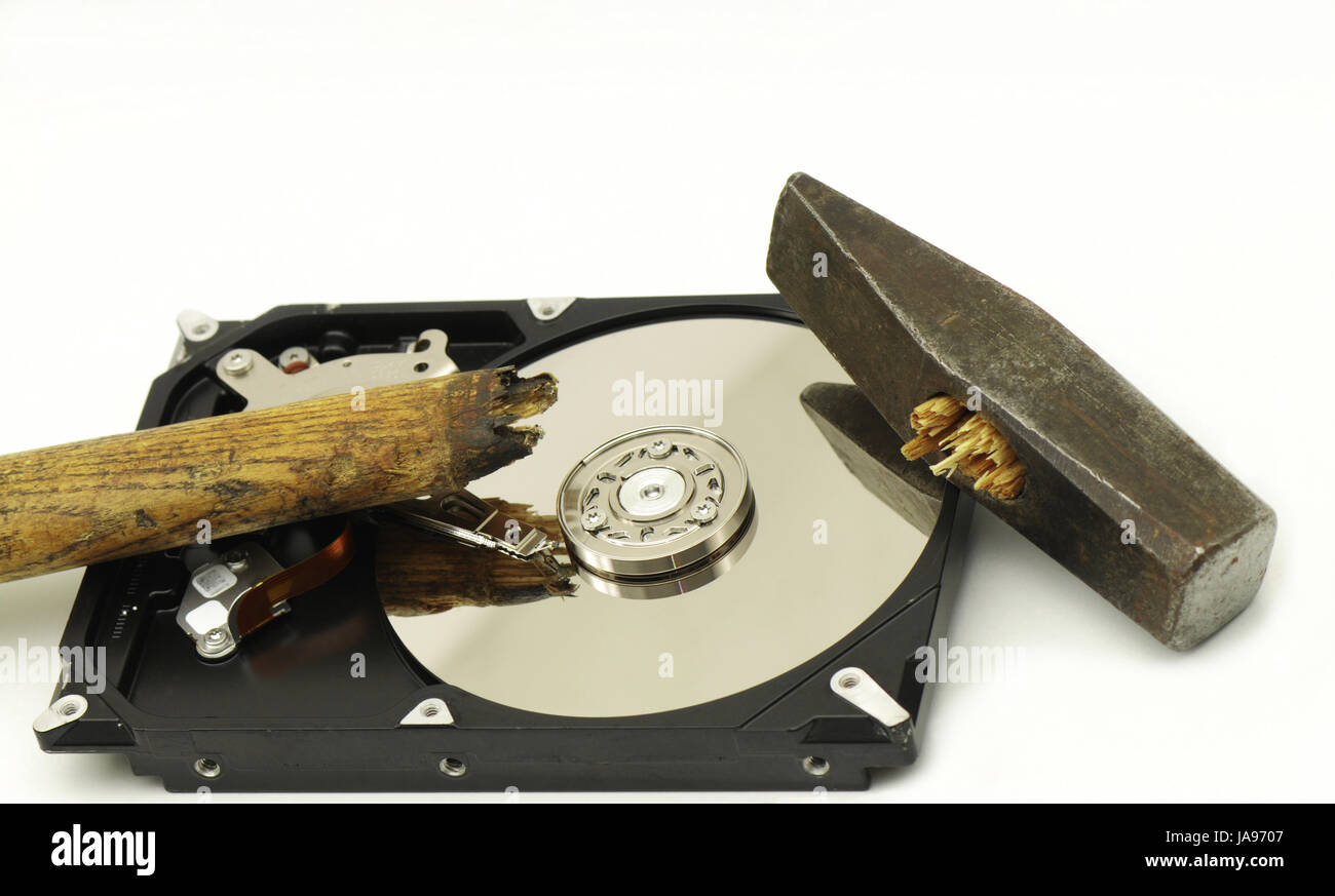 tools, accident, crash, damaged, sledges, failure, fixed-disk drive ...