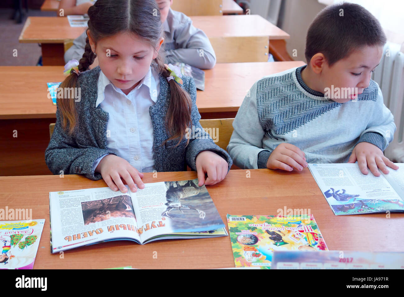 Students in the lesson in class Stock Photo - Alamy