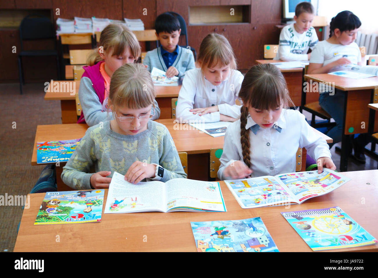 Students in the lesson in class Stock Photo - Alamy