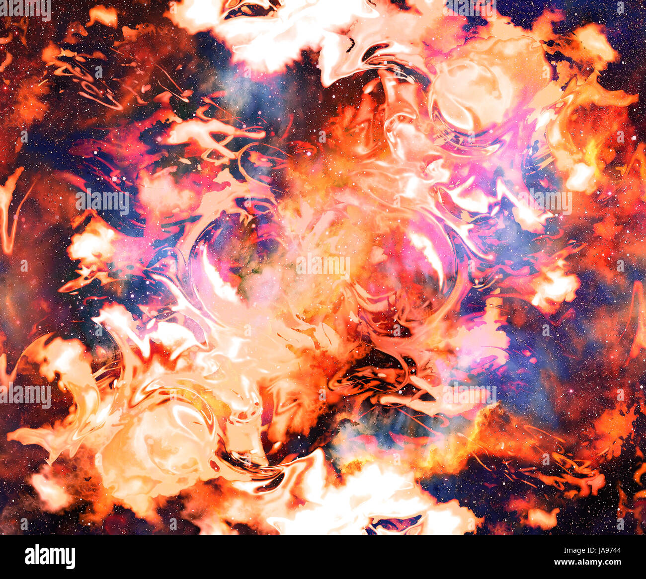 Fire flame in space. Cosmic space and stars, color cosmic abstract background Stock Photo - Alamy
