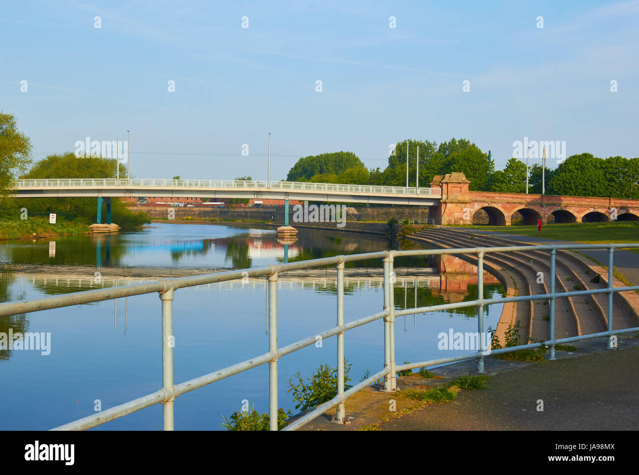 Wilford Toll Bridge over the river Trent, Nottingham, Nottinghamshire ...