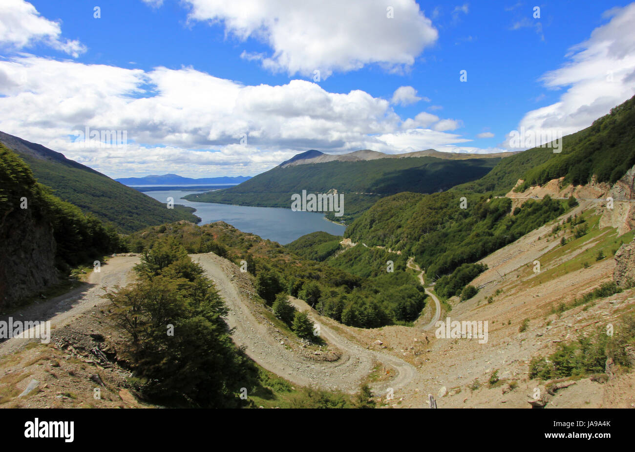 Lago Fagnano, also called Kami, Tierra Del Fuego, Argentina Stock Photo ...