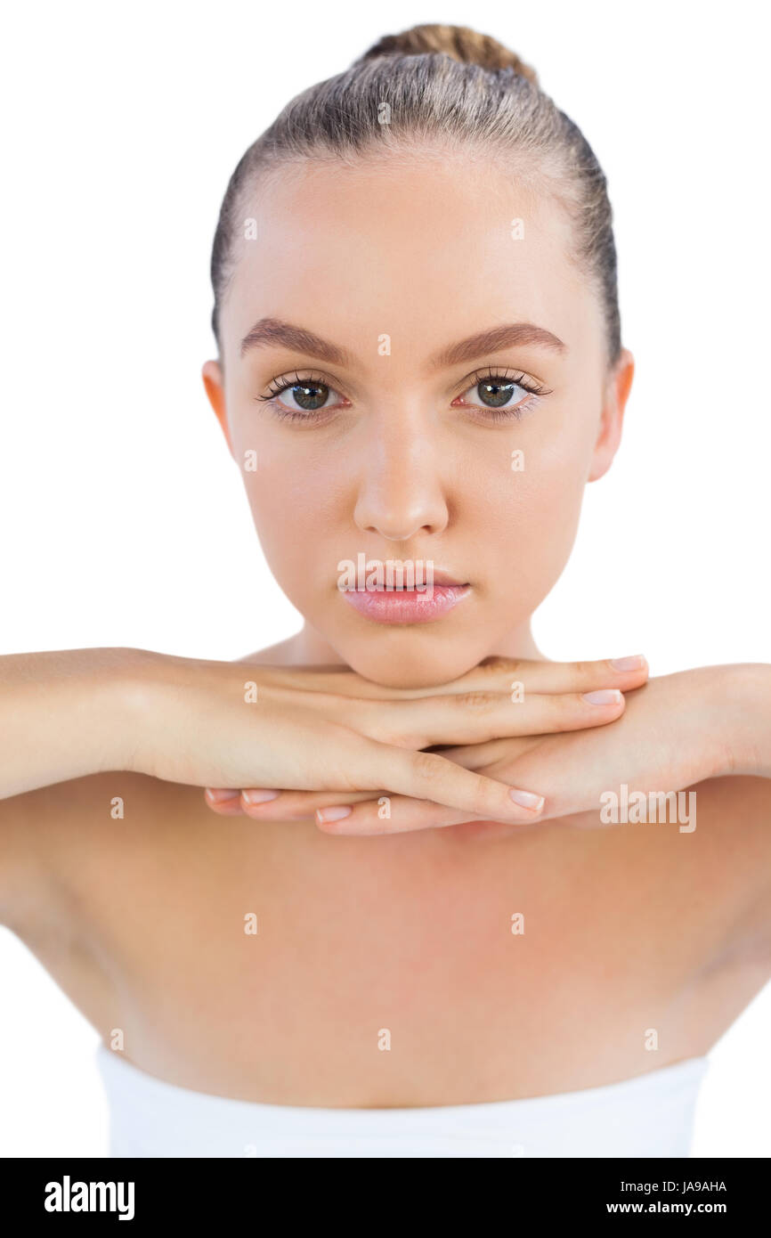 Beautiful young model posing looking at camera Stock Photo - Alamy