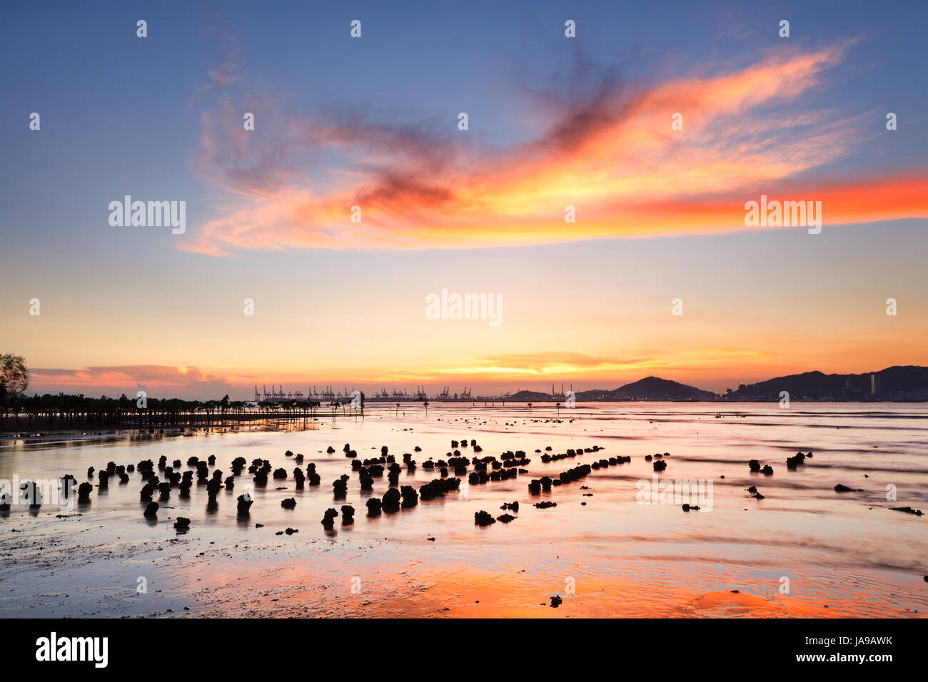 stone, sunset, beach, seaside, the beach, seashore, sunrise, rock, dawn ...
